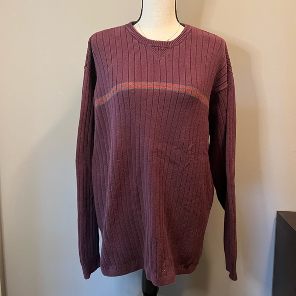 Arrow | Sweaters | Mens Vintage Arrow Crew Neck Long Sleeve Burgundy ...